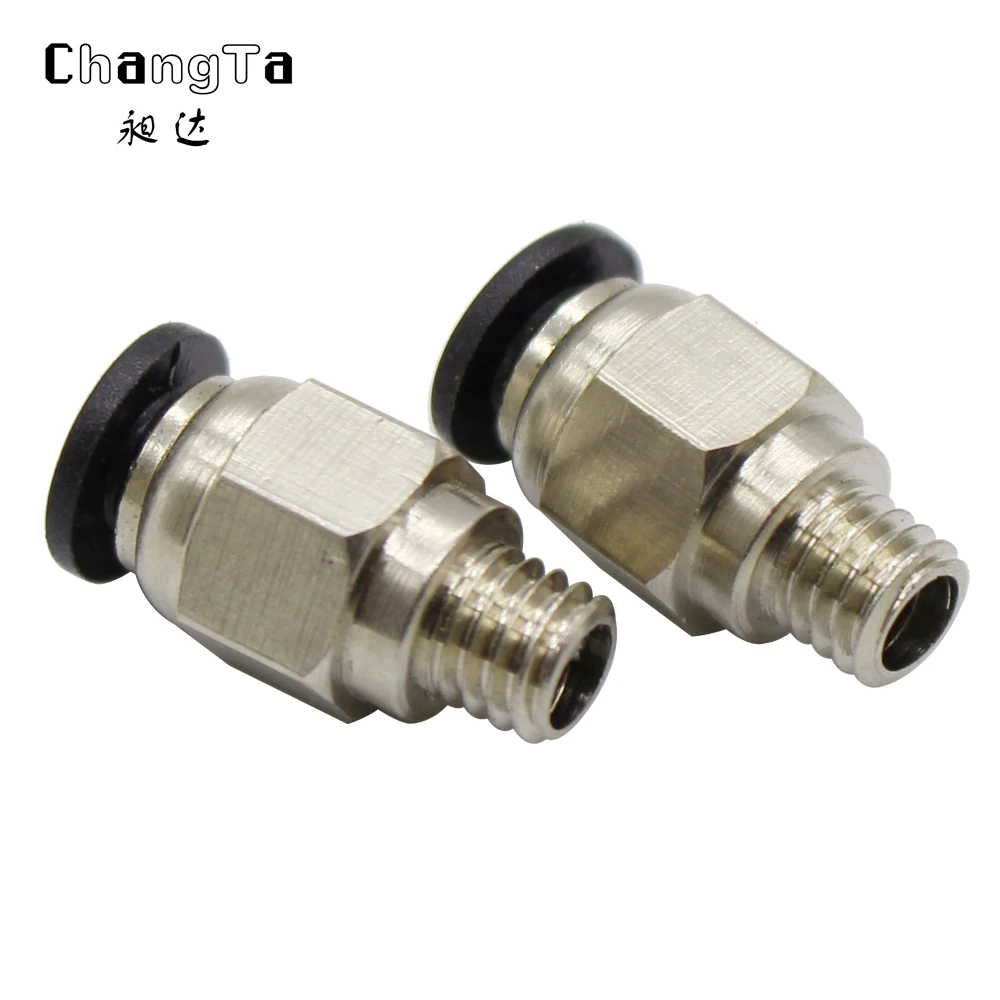 PC4 M6 Pneumatic Connectors Straight Air Fittings For Teflon Tube 4mm ...