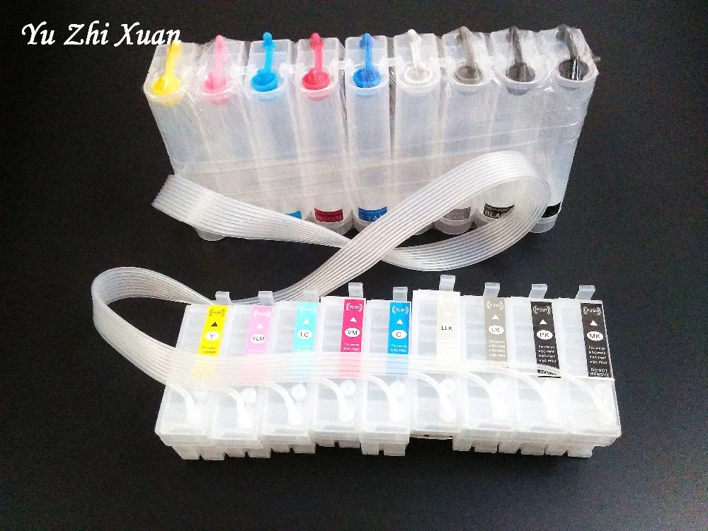 9 color ciss for Epson Sure color P600 continuous ink supply system for ...
