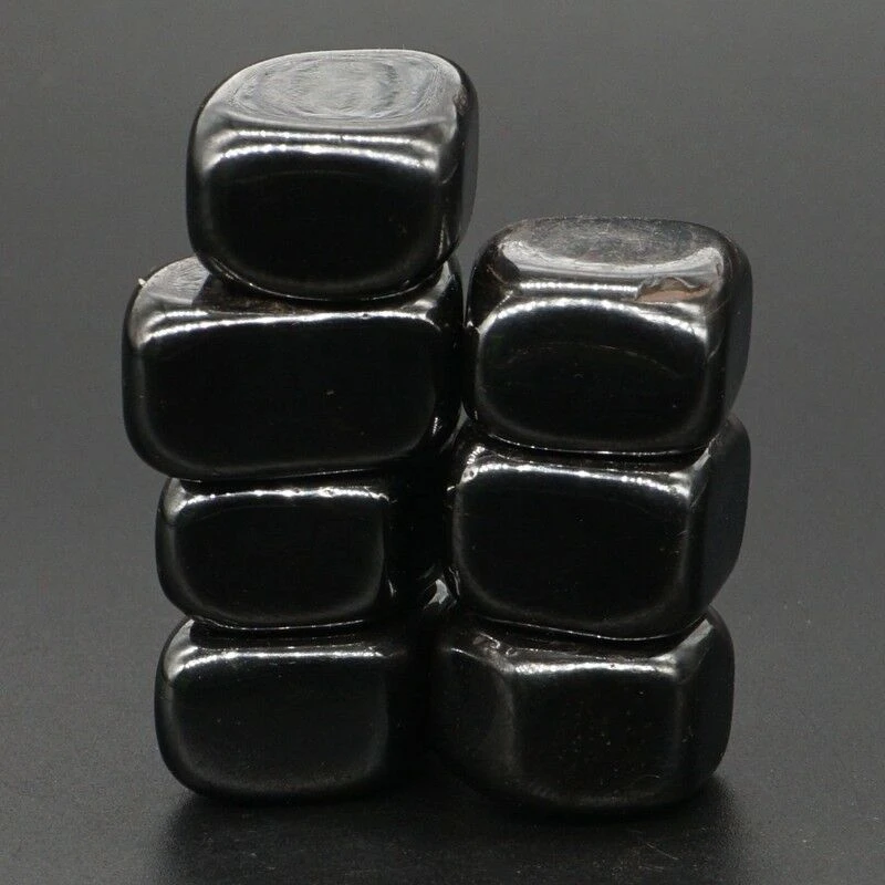 7pc Black Lodestone Magnetite Tumbled Stone Wicca, Message Crystal ...