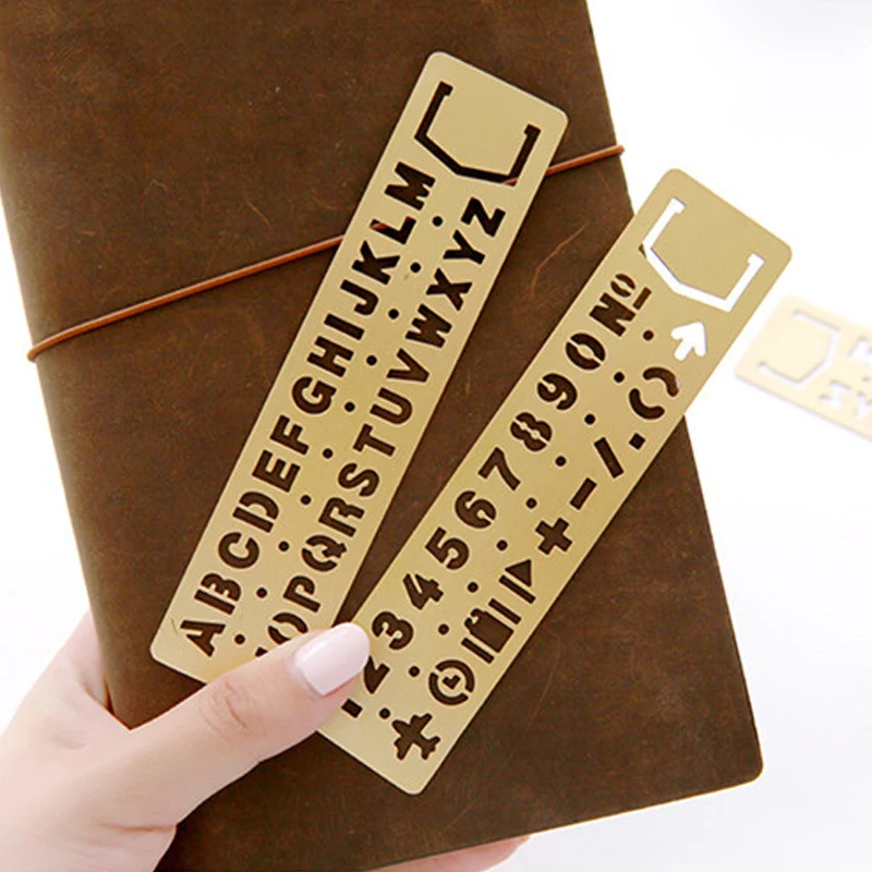 1PC-Creative-Vintage-Hollow-Metal-Ruler-Kawaii-Letter-Number-Bookmark ...
