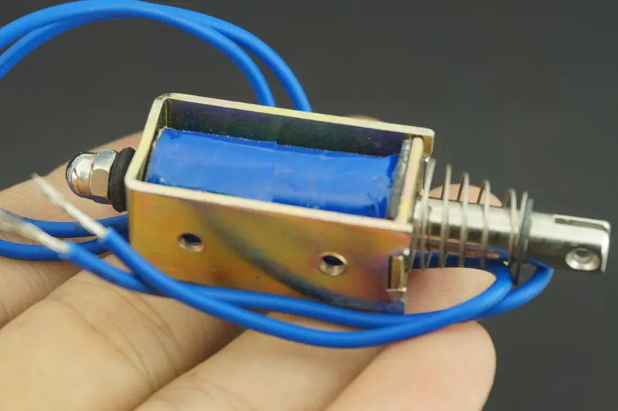 Free Shipping Spring Loaded Push Pull Open Frame Solenoid Electromagnet ...