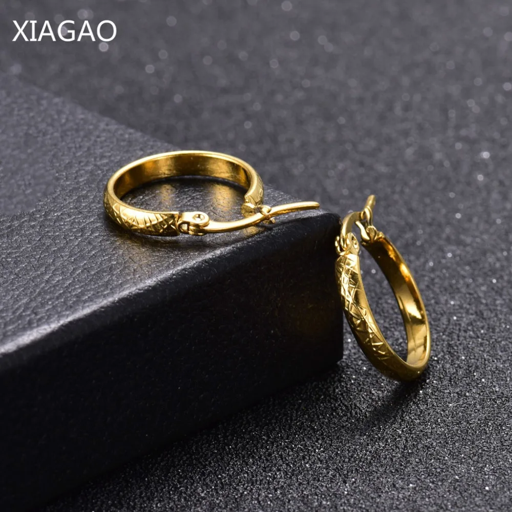 XIAGAO Boho Trendy Earring Gold Color Circle 18mm Hoop Earrings for ...