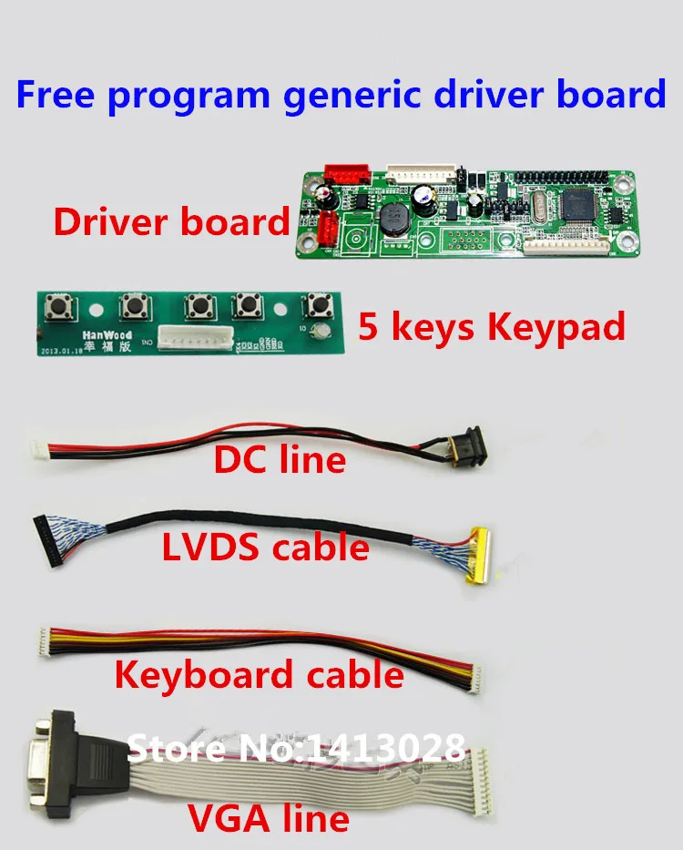 6 Pcs Set Free Program Universal Driver Board General Suite Within 42 ...
