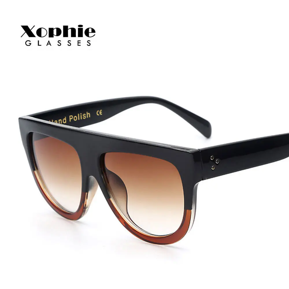 XINFEITE Brand Ladies Vintage Designer Super Flat Lens Sunglasses Men's ...