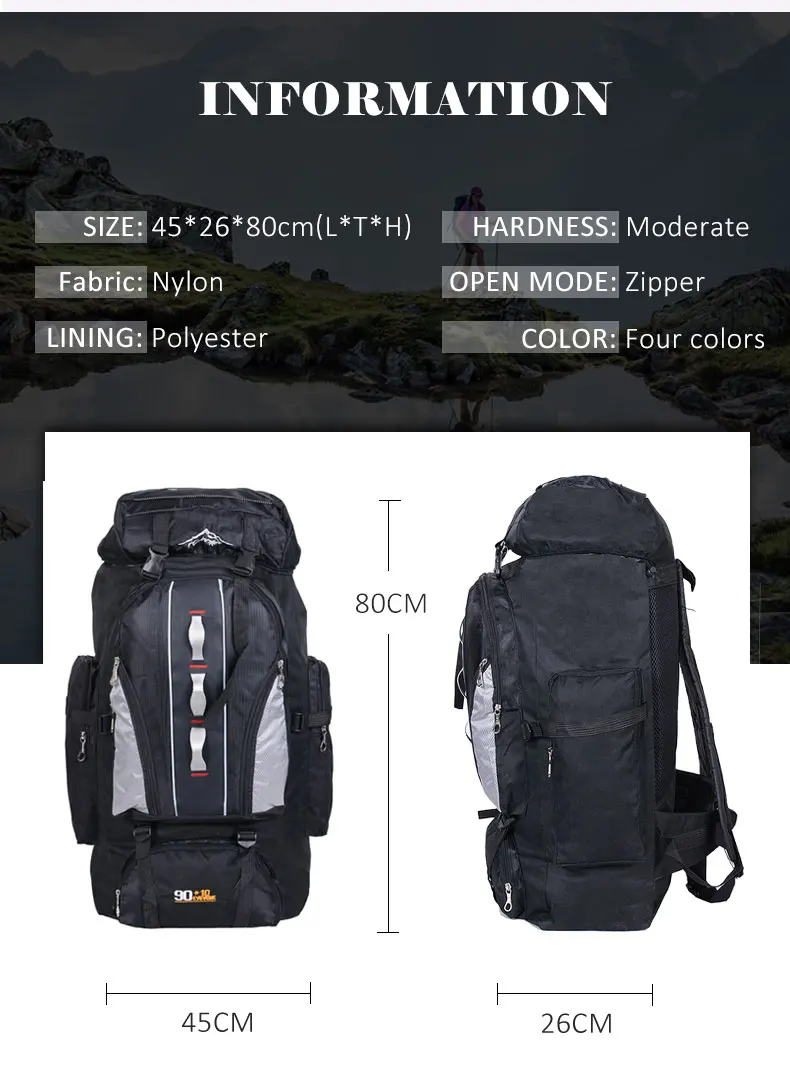 100L Large Capacity Backpack - Rhino Camping
