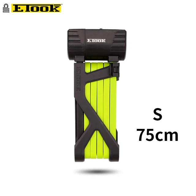 Etook Heavy Duty Anti Theft Folding Lock Compact Steel Bicycle Lock for ...