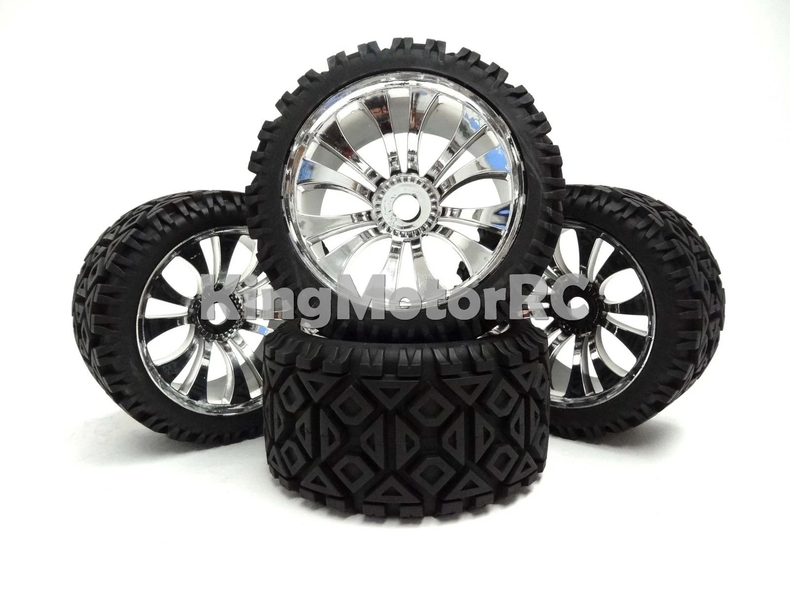 New King Motor T2000 Truck All Terrain Wheels Tires Fit HPI Baja 5B 5T ...