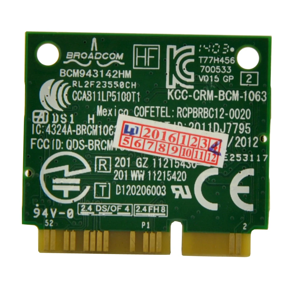 Broadcom BCM943142HM 300 Мбит/с PCi-E WiFi адаптер мини PCi Express ...