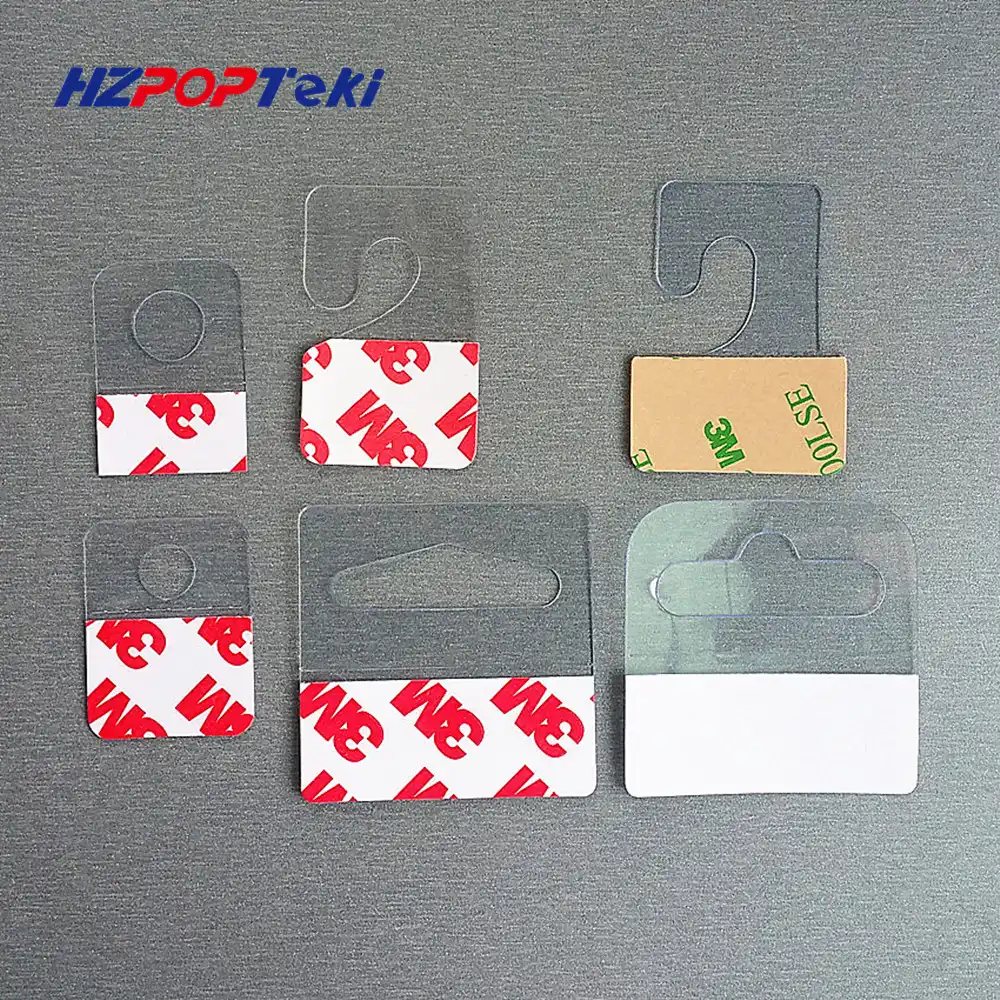 Bulk Hang Tabs With Euro Hole Adhesive, black clear hanging tab ...