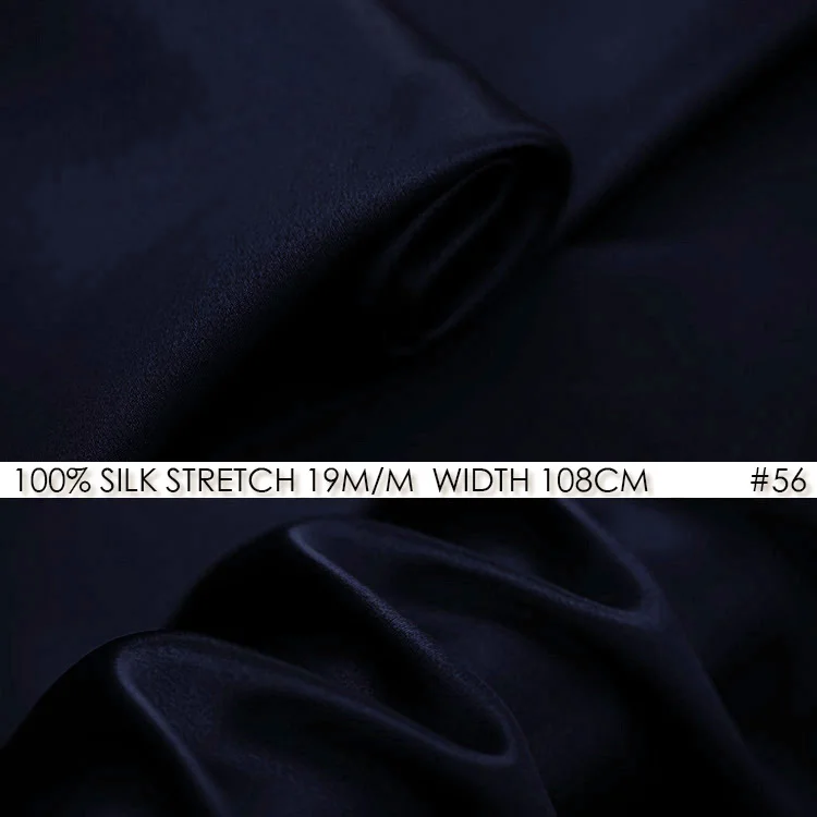 Silk Stretch Satin 19mm Width 42"-108cm Natural Silk Spandex Fabric For ...