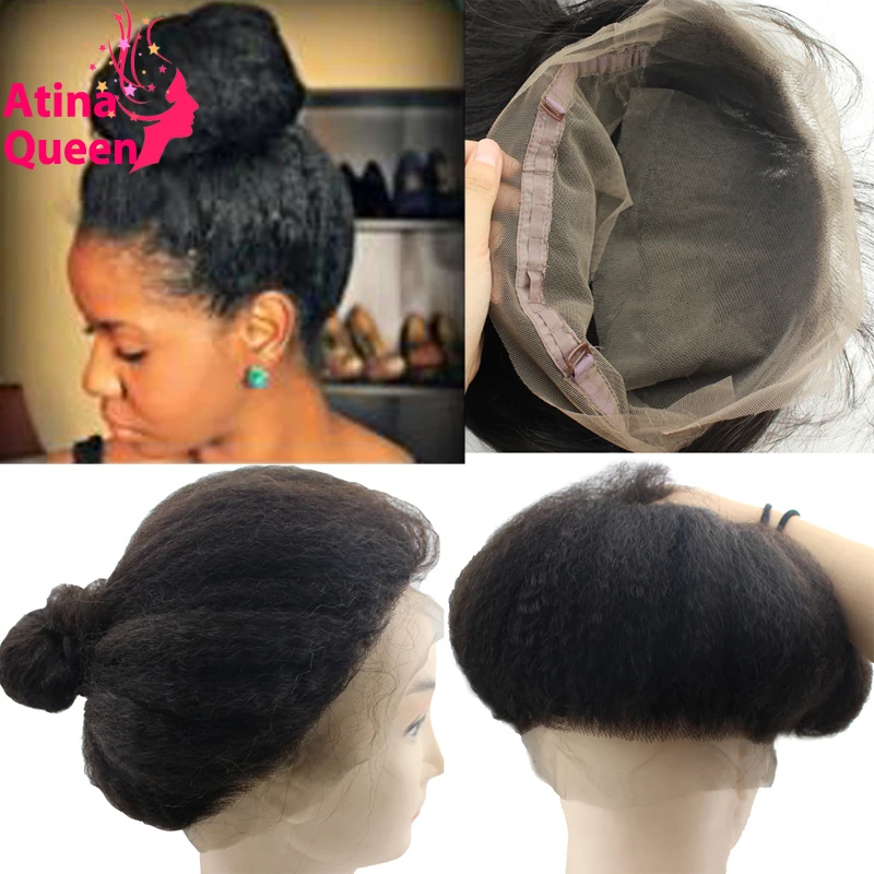 Kinky Straight 360 Frontal Closure Raw Indian Remy 360 Lace Virgin Hair ...