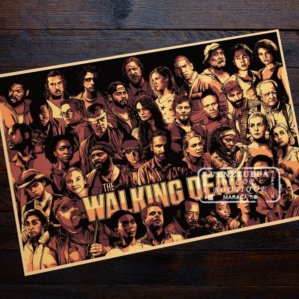 People Collection The Walking Dead Poster Classic Retro Vintage Kraft ...