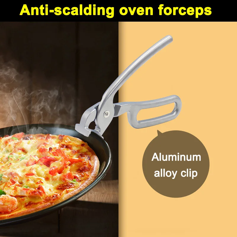 1pc Aluminum Alloy Pizza Pan Gripper Anti scald Oven Clamp Pliers Plate ...
