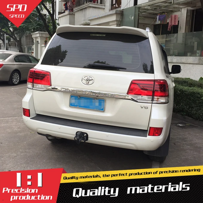 For Land Cruiser LC200 Spoiler ABS Material Car Rear Wing Primer Color ...