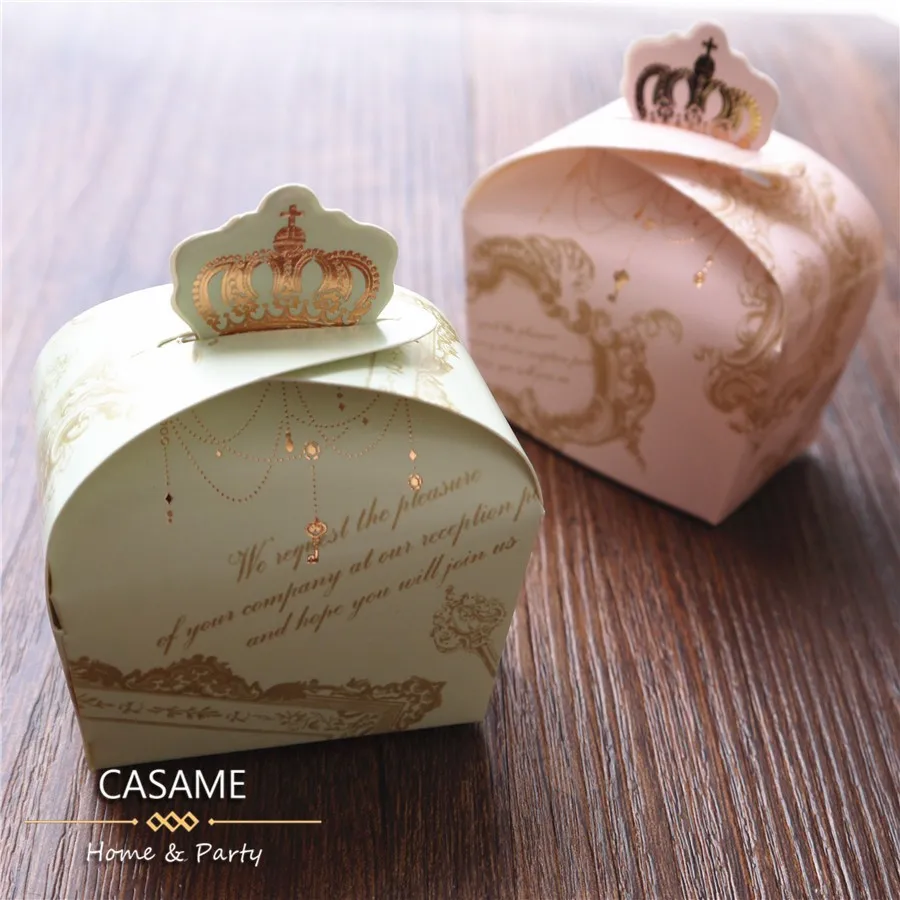 800pcs-DIY-Paper-Favor-Gift-Royal-crown-Boxes-shower-Chocolate ...