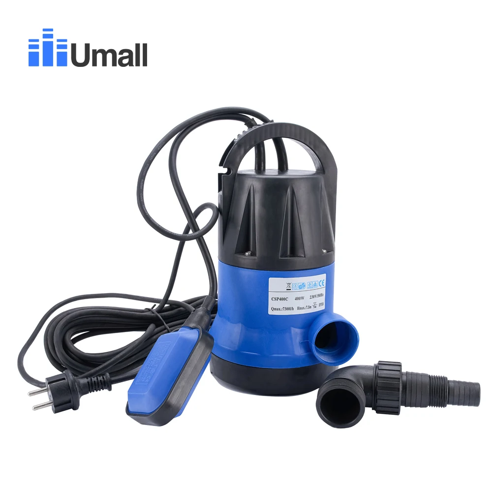 400W Plastic Electric Submersible Pump Aquarium Pond Irrigation Fish ...