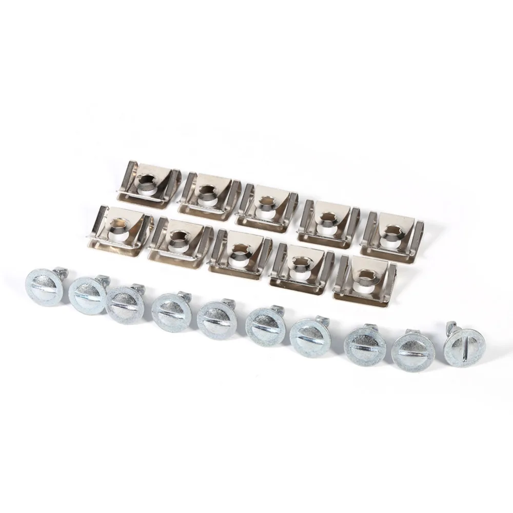 10x Under Engine Cover Screw Undertray Metal Clips For VW Skoda ...