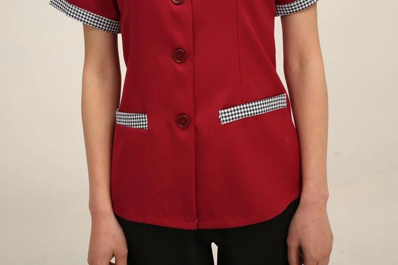 New Summer Cleaning Clean Short-sleeved Work Uniforms Collar West ...