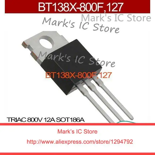 BT138X 800F,127 TRIAC 800V 12A SOT186A BT138X 800F, 138X 800F BT138X 80 ...