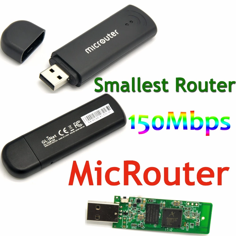 MicRouter GL USB150 Atheros AR9331 802.11n 150 Mbps OPENVPN Draadloze ...