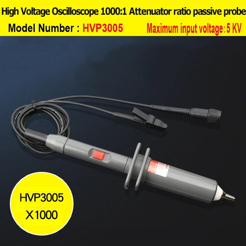 HVP3005 High Voltage 1000:1 Attenuator ratio passive probe, 5KVDC 10MHZ ...