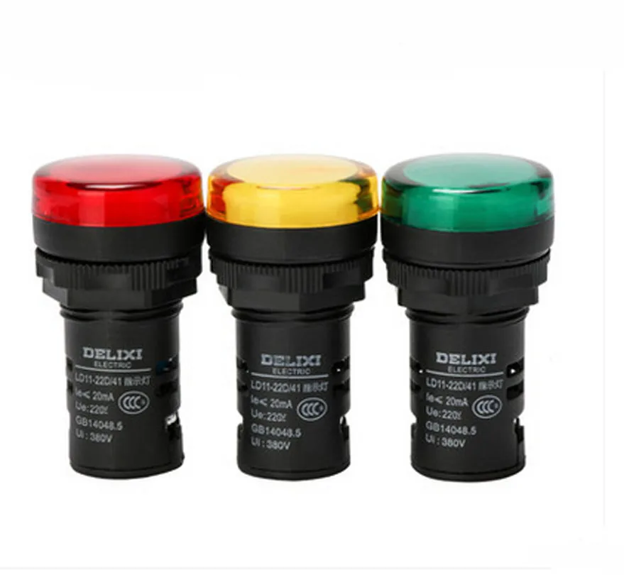 Voyants LED 220V Lot De 9 Voyants LED Montés Sur Panneau 22mm - 220V AC ...