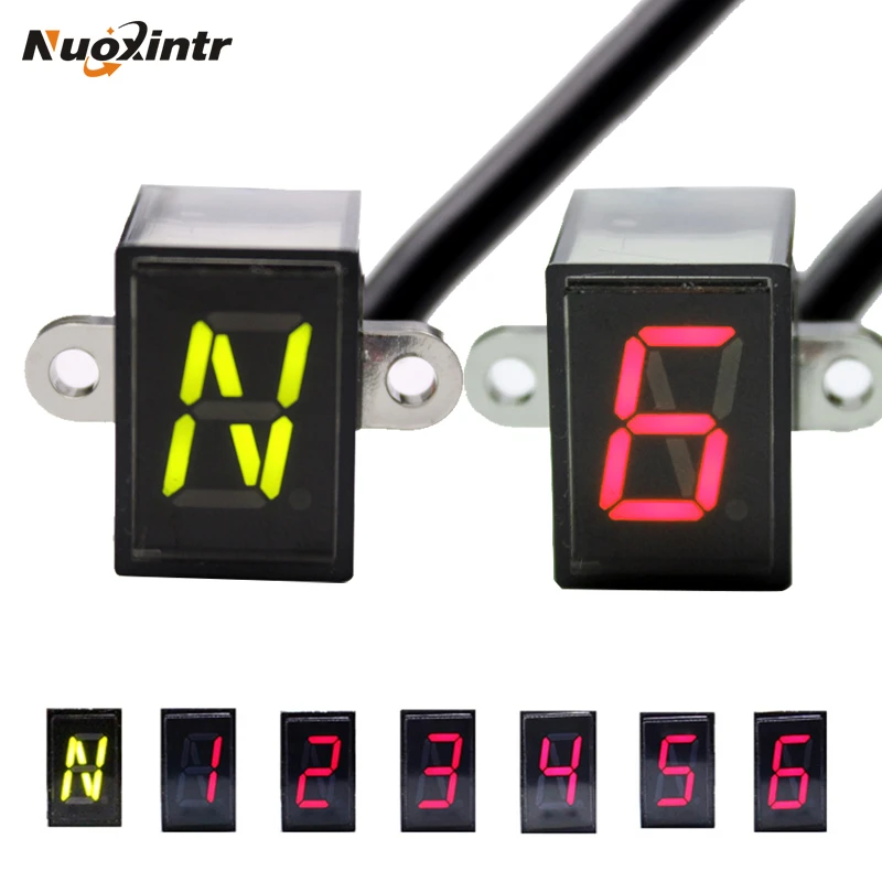Nuoxintr 6 Speed Black Universal Motorcycle Digital Display Led ...