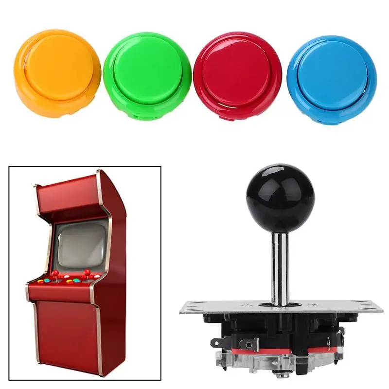 Gasky 11 Pcs Joystick + Push Buttons DIY Kits Parts For Arcade Game Console Machines ...