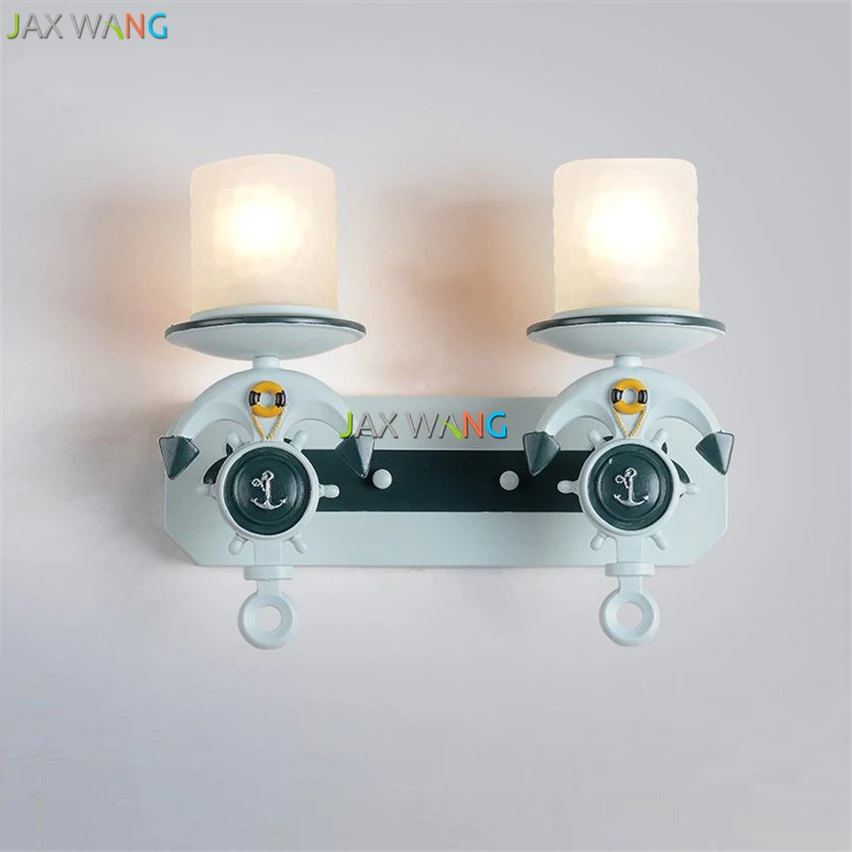 Mediterranean Creative Wall Lamps Pirate Ship Wall Light for Living ...
