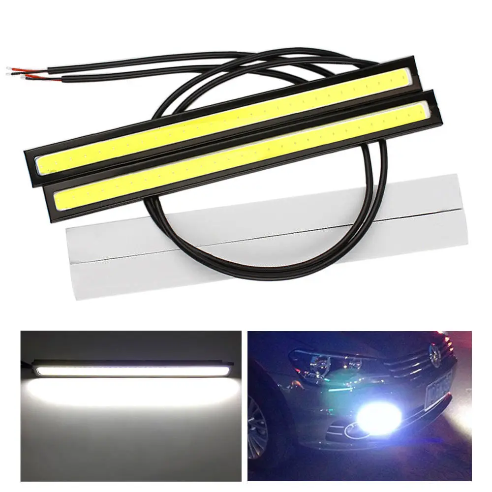 New car COB daytime running light 17CM LED light DLR 12V white blue ice ...