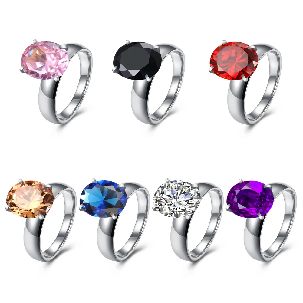 Europe United States Fashion Titanium Steel Ring Women Tide Brand Pink ...