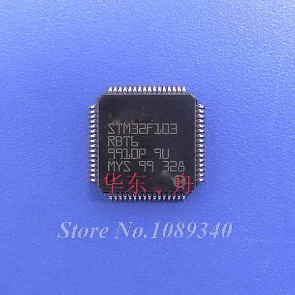 2pcs free shipping LQFP64 STM32F103RBT6 32 bit microcontroller chip 128K flash memory 100% new ...