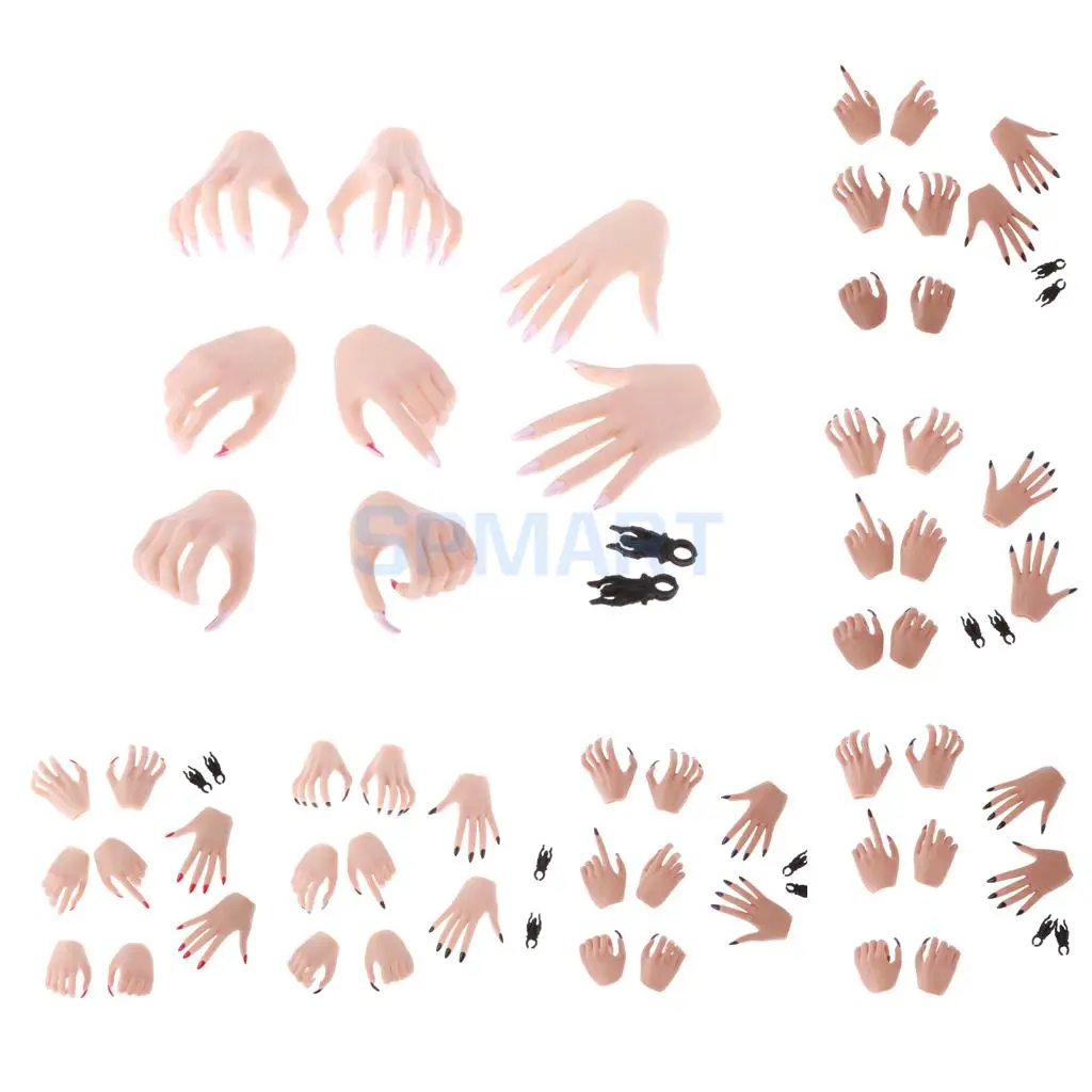 Modelos de mano en forma de garra a escala 1/6 para piezas de cuerpo de ...