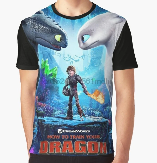 All Over Print T Shirt Men Funy tshirt httyd 3 poster Short Sleeve O ...