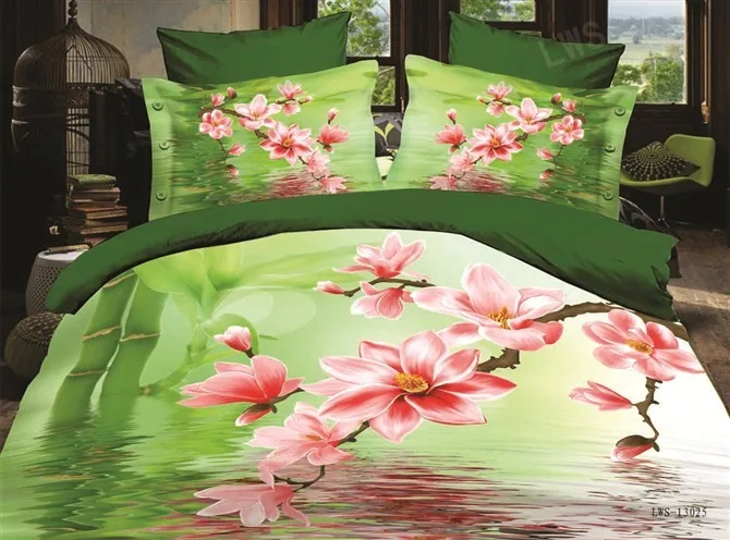 Unique 3d Bedding Product Beautiful Flower Bedding Set 4pcs Queen