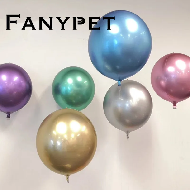 50pcs Metallic Balloon Wedding Ballons Happy Birthday Balloon wrinkle ...