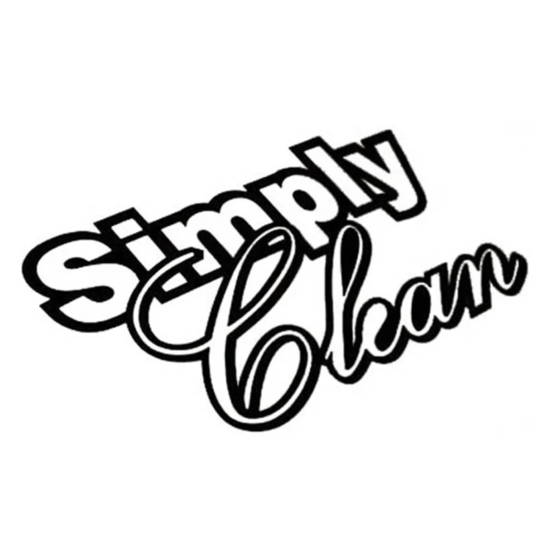 14*6CM SIMPLY CLEAN Funny Letters Waterproof Car Stickers Car Styling ...