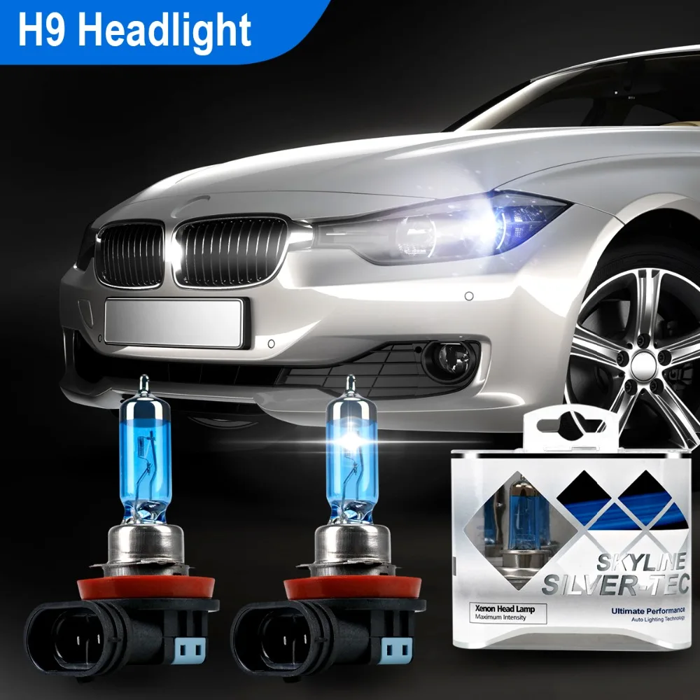 2PCS H9 100W 12V Car HOD Halogen Bulbs Lamps DRL Fog Light Replacement ...