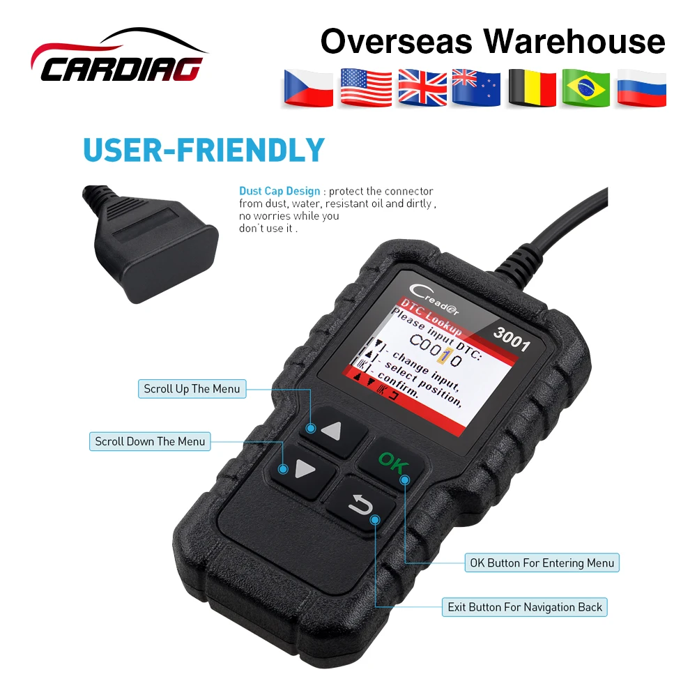 Aliexpress.com : Buy 2018 New LAUNCH Full OBDII/EOBD code reader ...
