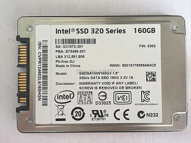 [WTS] Used Intel SSD 2.5" and 1.8" / 40GB & 160GB