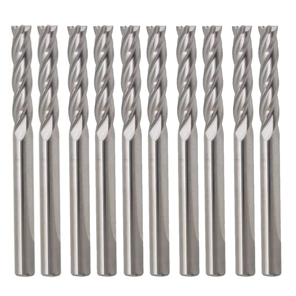 Cutter Router bits 10pc For CNC Machine Engraving Tungsten Steel Dual ...