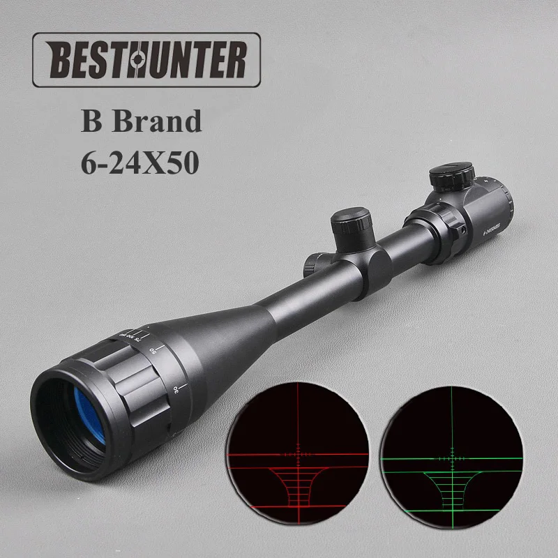 B Brand 6 24X50 AOE Tactical Optical Rifle Scope Red And Green Mil Dot B Brand 6 24X50 AOE Tactical Optical Rifle Scope Red And Green Mil Dot