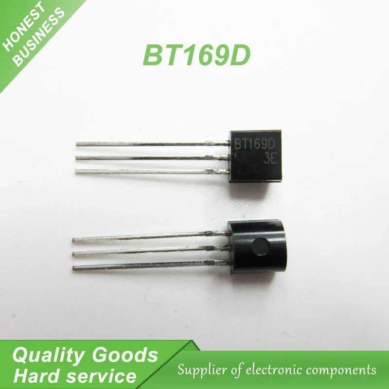 100pcs BT169D BT169 TO 92 Triacs Thyristor SCR 400V 9A 3 Pin SPT new ...