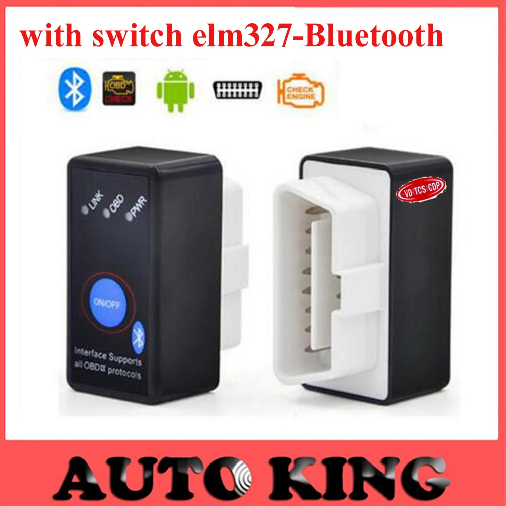 ELM327 Bluetooth V2.1 with Power Switch ODB2 ODBII OBD II ELM 327 ...