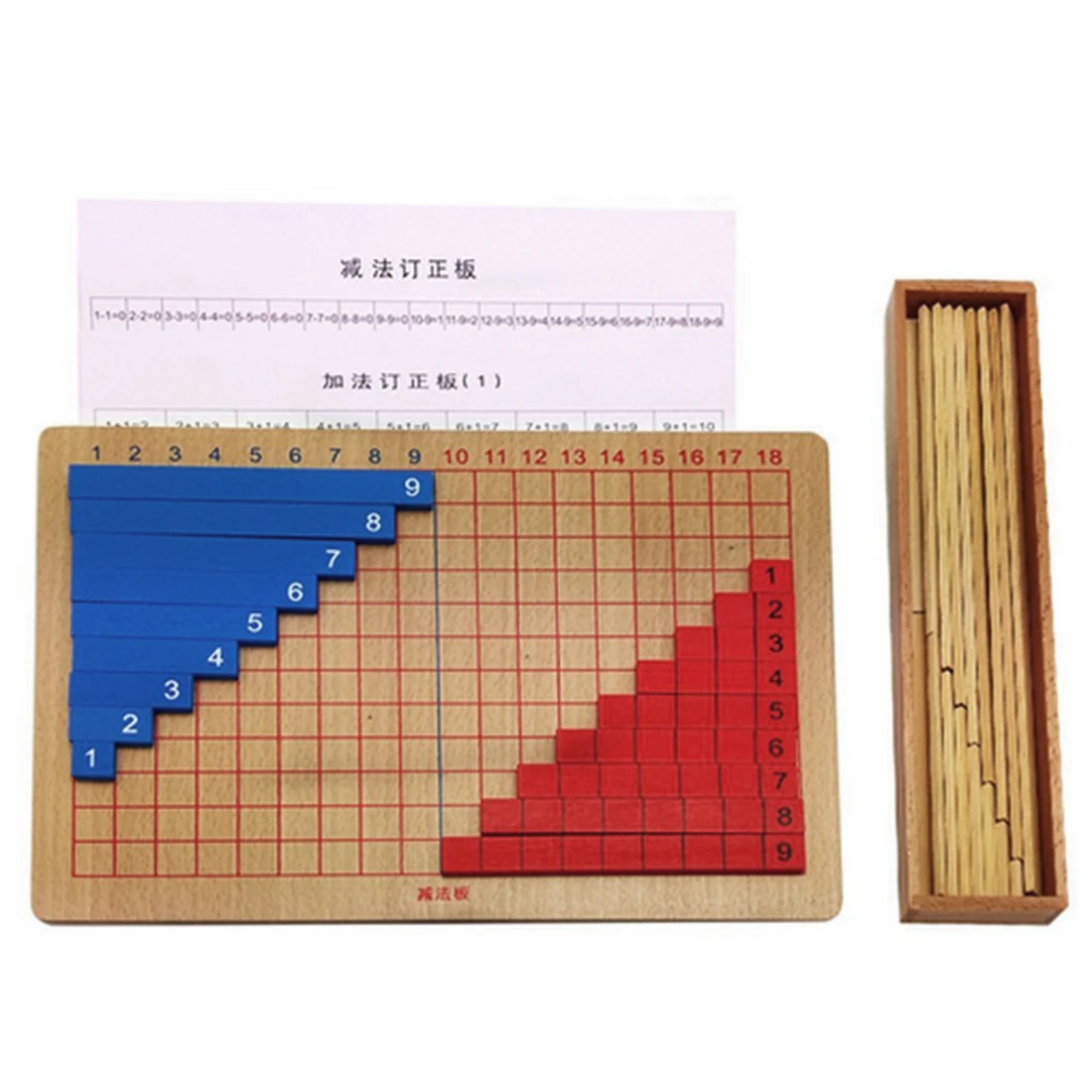 FULL-Wood Montessori Mathematics Teaching Material Addition Subtraction ...