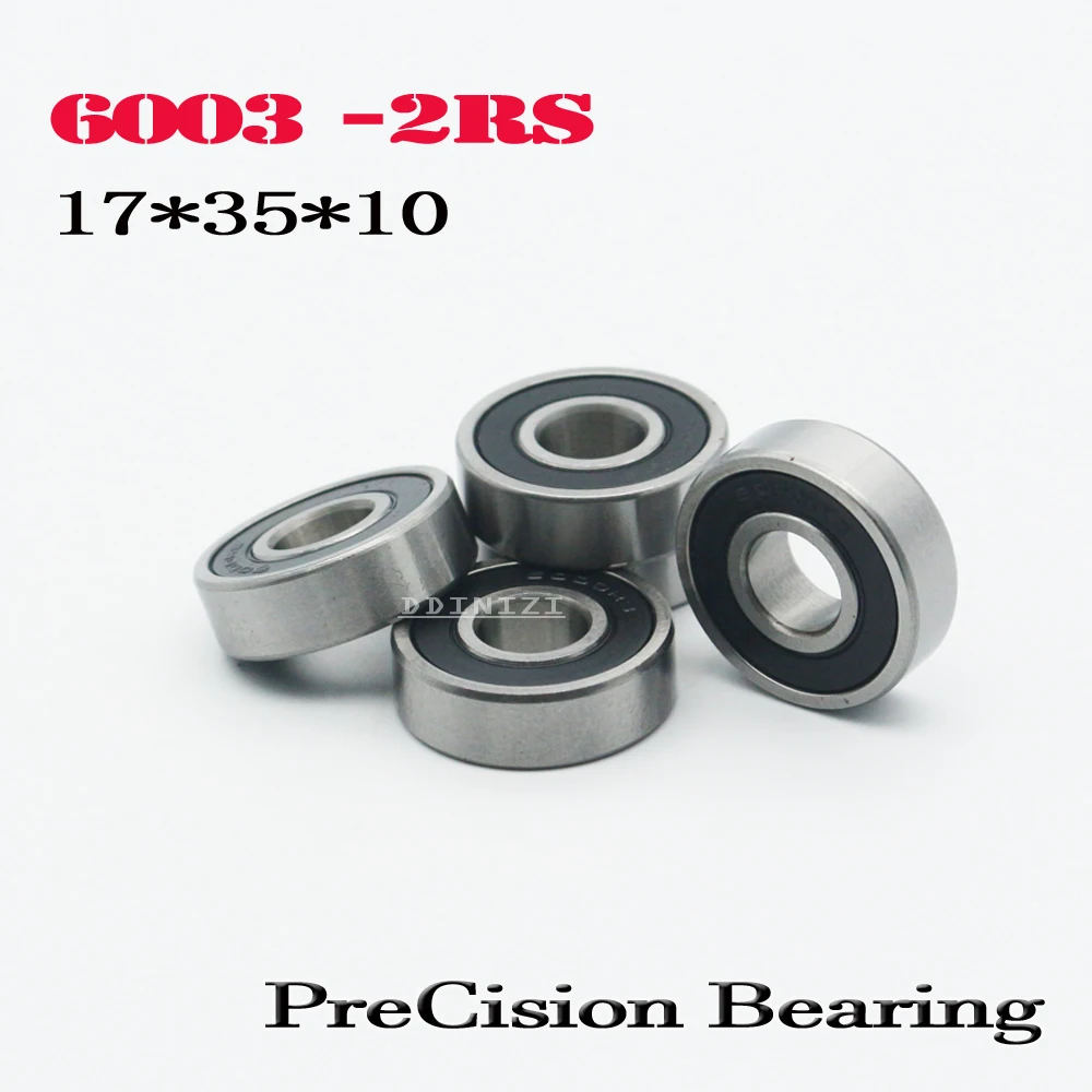 6003RS Bearing ABEC 3 17*35*10 mm Deep Groove 6003 2RS Ball Bearings ...