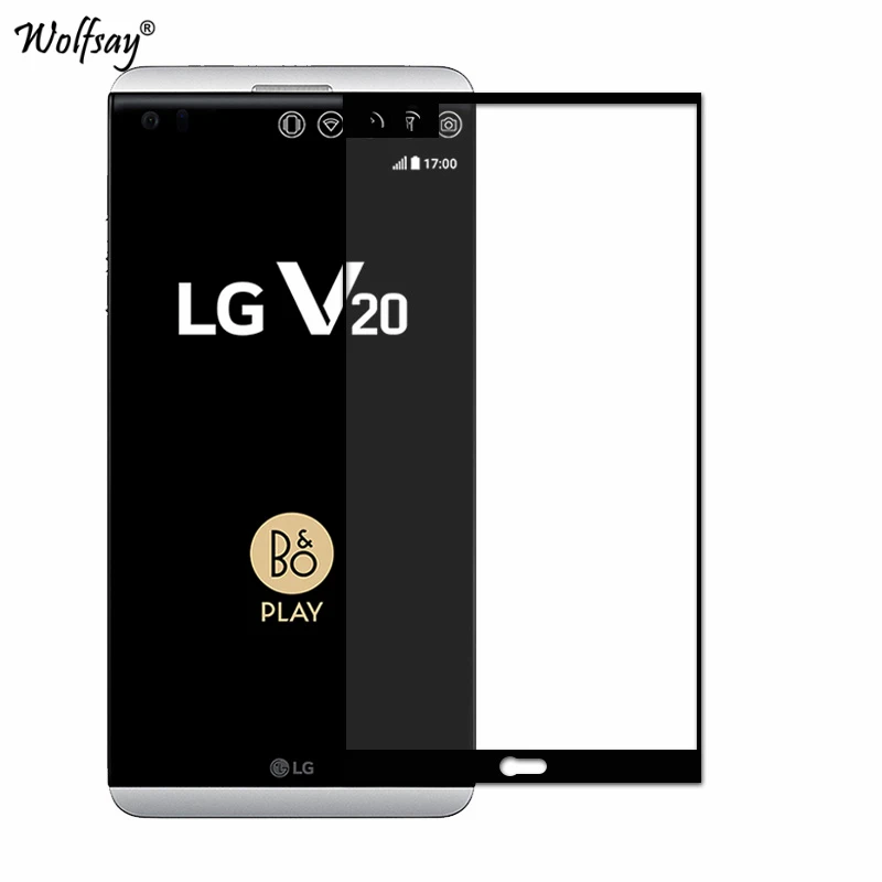 컬러 전체 커버 강화 유리 s lg v20 화면 보호기에 대 한 9 h 경도 필름 lg v20 유리에 대 한 lgv20 f800 h990n h990 wolfsay|폰 강화 ...