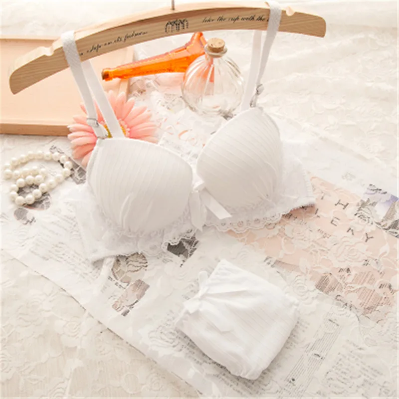 2018 Brand New Puberty Girls Training Bra Set Teenage Bras+Briefs ...