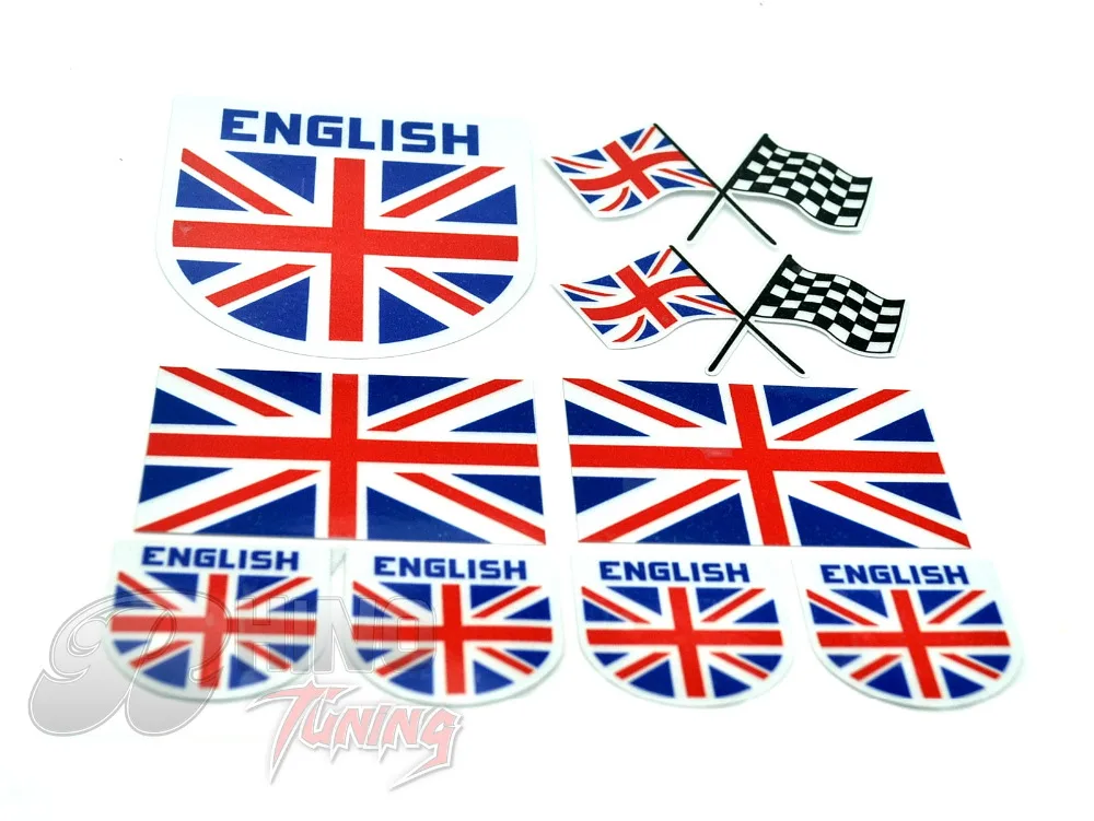 Rhino Tuning 1PC England Flag Union Jack Racing Flag Sticker Car Window ...