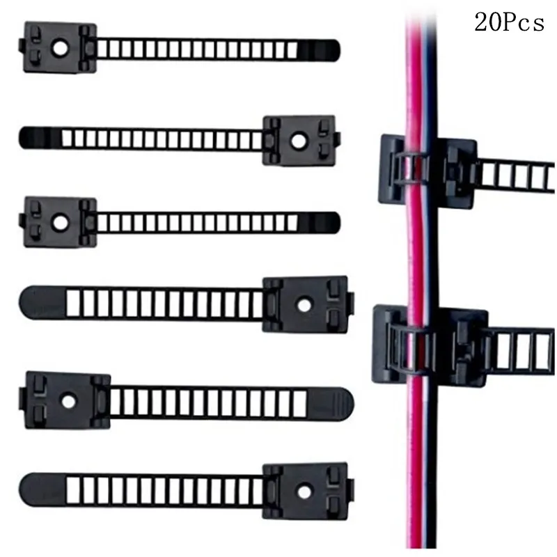 Clips de Cable autoadhesivos ajustables, organizador de cables para ...